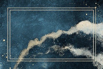 Rectangle gold frame dark blue | Premium PSD - rawpixel