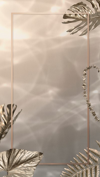 Rectangle frame golden leaves background | Premium PSD - rawpixel