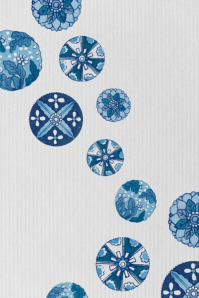 Navy blue floral patterned background | Premium PNG - rawpixel