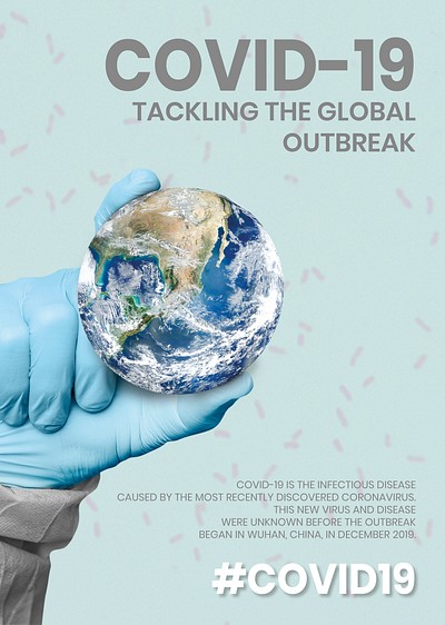 COVID-19 tackling global outbreak template | Free Vector Template ...