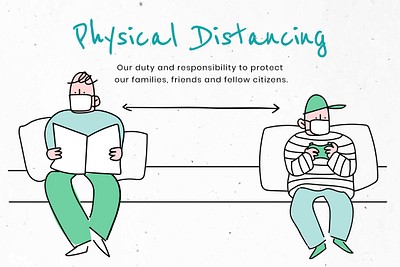 Practice physical distancing avoid spead | Free Vector - rawpixel