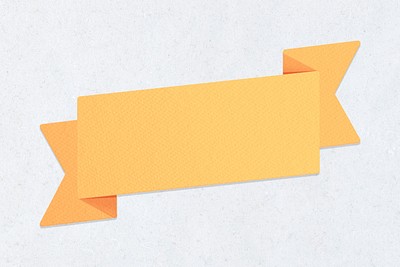 Yellow paper ribbon banner design | Premium PSD - rawpixel