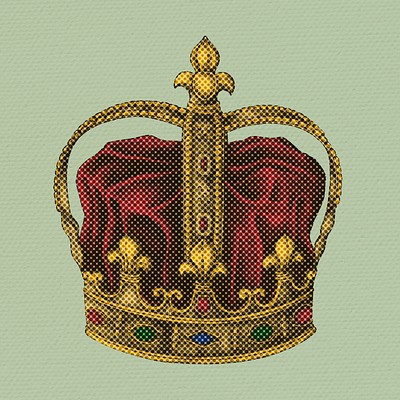 Hand drawn royal crown halftone | Premium PSD - rawpixel