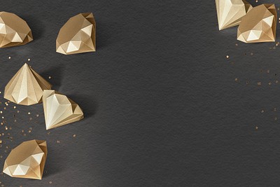 Gold paper craft textured diamond | Premium PNG - rawpixel