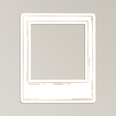 Golden instant photo frame sticker | Premium PSD - rawpixel