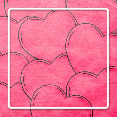Heart square frame design resource | Premium PSD - rawpixel