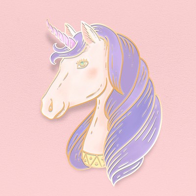 Colorful unicorn sticker design element | Premium PSD - rawpixel