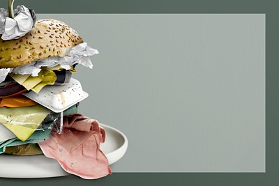 Trash hamburger frame design resource | Premium PSD - rawpixel