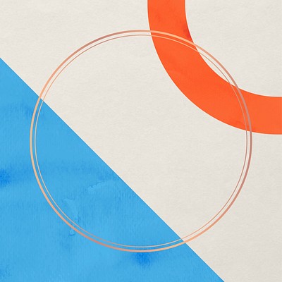 Rose gold round frame on sky | Free PSD - rawpixel