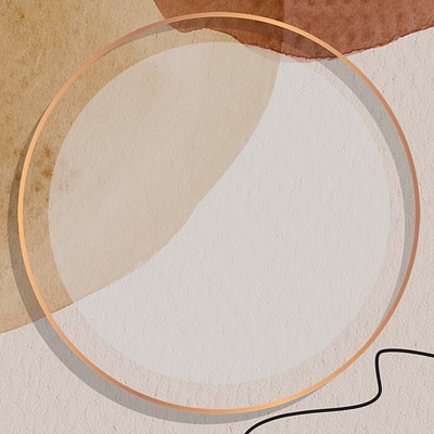 Circle frame brown Memphis pattern | Premium PSD - rawpixel