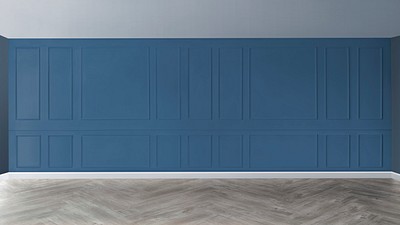 Empty room blue patterned wall | Premium Photo - rawpixel