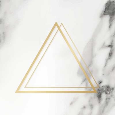 Golden framed triangle marble textured | Premium Vector - rawpixel