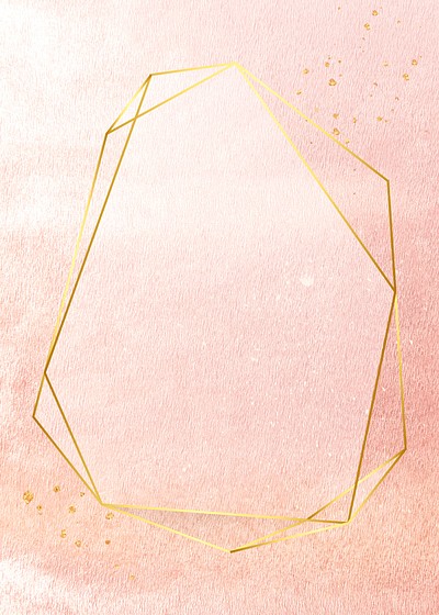 Golden frame on a pink | Premium Photo - rawpixel