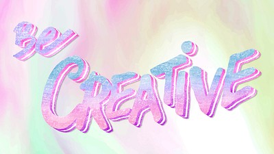 Png Be Creative word pastel | Premium PNG Sticker - rawpixel