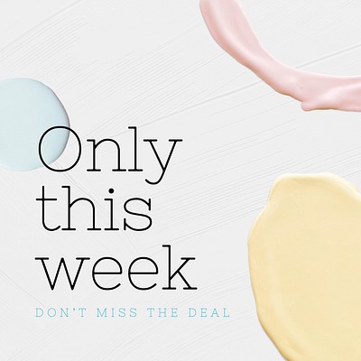 Only this week deal banner | Free Vector Template - rawpixel