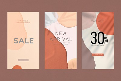 Fashion sale template collection vector | Premium Vector - rawpixel