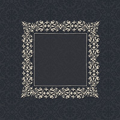 Square filigree frame border psd | Premium PSD - rawpixel