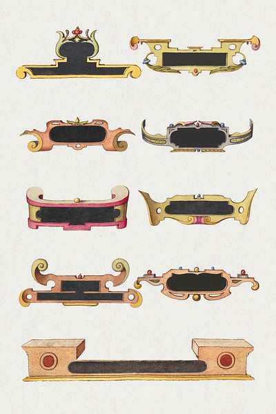 Victorian signboard frame set psd, | Premium PSD - rawpixel