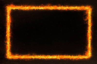 Orange png rectangle fire frame | Premium PNG - rawpixel