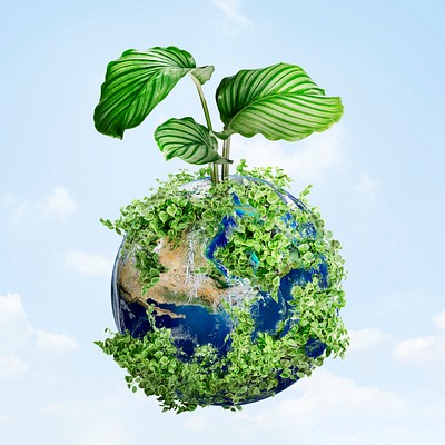 Png tree growing globe save | Premium PNG Sticker - rawpixel