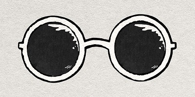Sunglasses vintage sticker psd black | Premium PSD - rawpixel
