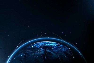 Global networking technology background vector | Premium Vector - rawpixel