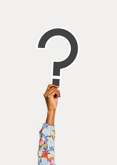 Arm raised and holding Question | Premium PSD - rawpixel