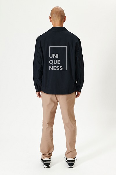 Black jacket template apparel mockup | Premium PSD Mockup - rawpixel