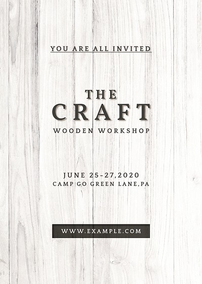 Craft workshops ad on wooden | Premium PSD Template - rawpixel