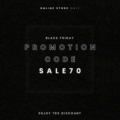 Promotion code sale 70 vector | Premium Vector Template - rawpixel