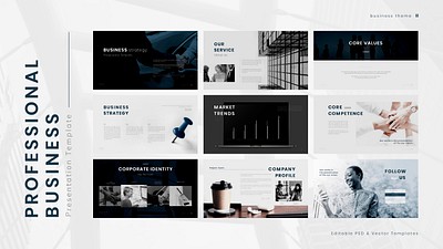 Professional business presentation psd editable | Premium PSD - rawpixel