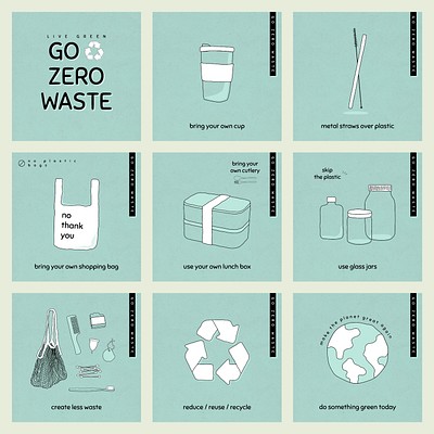 Go zero waste vector social | Premium Vector - rawpixel