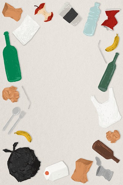 Png garbage and waste border | Premium PNG - rawpixel