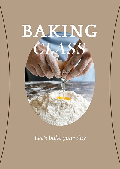 Baking class psd poster template | Premium PSD Template - rawpixel