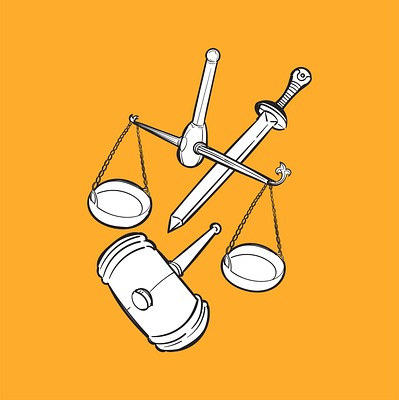 Hand drawing illustration of justice | Premium Vector Illustration ...