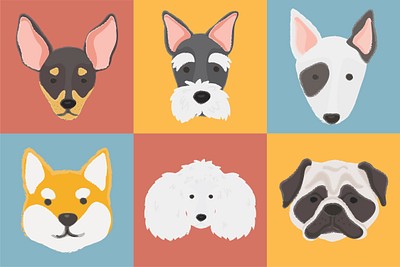 Illustration of dogs collection | Free Vector Illustration - rawpixel