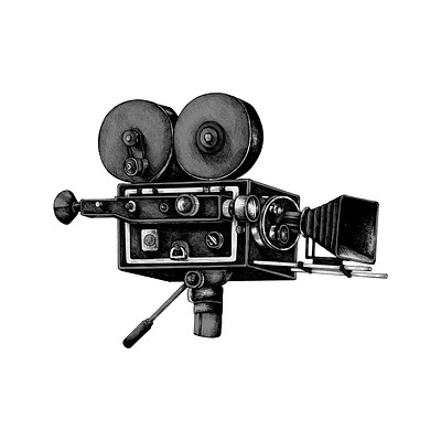 Hand drawn retro movie camera | Premium Vector Illustration - rawpixel