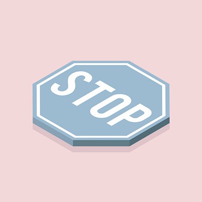 Vector of stop sign icon | Premium Vector - rawpixel