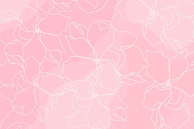 Line flower pattern background vector | Premium Vector - rawpixel