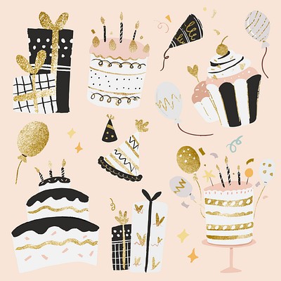 Celebration party sticker vector set | Premium Vector - rawpixel