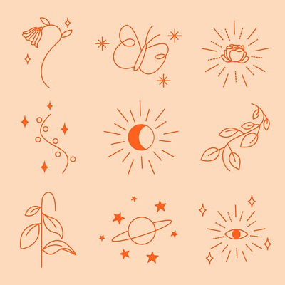 Minimal aesthetic sticker design element | Premium Vector - rawpixel