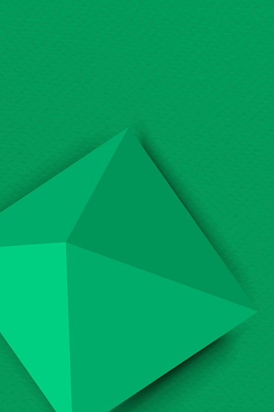Green pyramid background, geometric 3D | Premium PSD - rawpixel