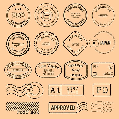 Vector of various stamp design | Premium Vector - rawpixel