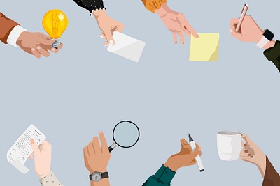 Business teamwork png, hands border | Premium PNG - rawpixel