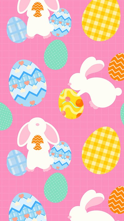 Easter pattern iPhone wallpaper, colorful | Free Photo - rawpixel