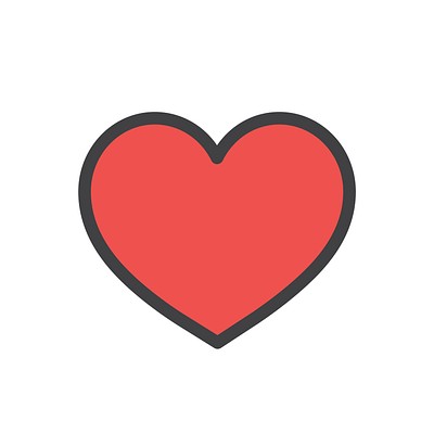 Illustration of a red heart | Free Vector - rawpixel