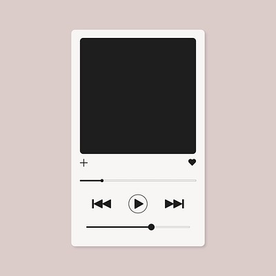 Music streaming player interface frame, | Free Photo - rawpixel