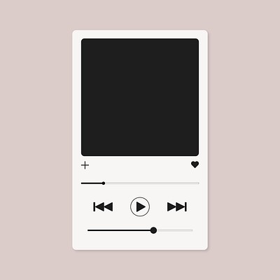 Music player screen frame, black | Premium Vector - rawpixel