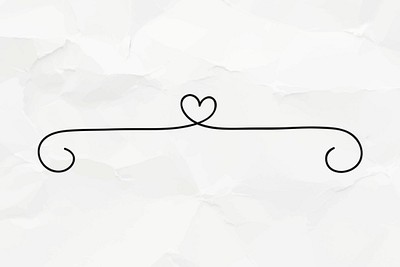Png sticker heart scroll divider, | Premium PNG Sticker - rawpixel