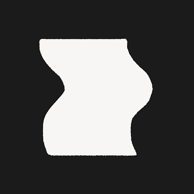 Wavy rectangle sticker, geometric shape | Premium PSD - rawpixel